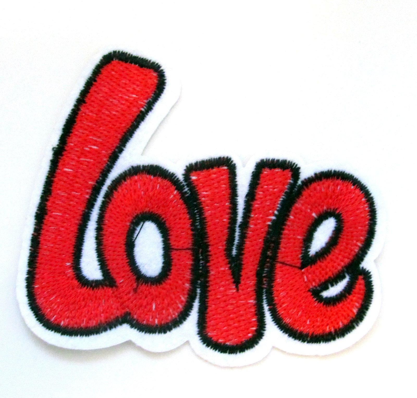 Love Iron on Patch Novelty Word Badge Peace Hippy Gift - Etsy