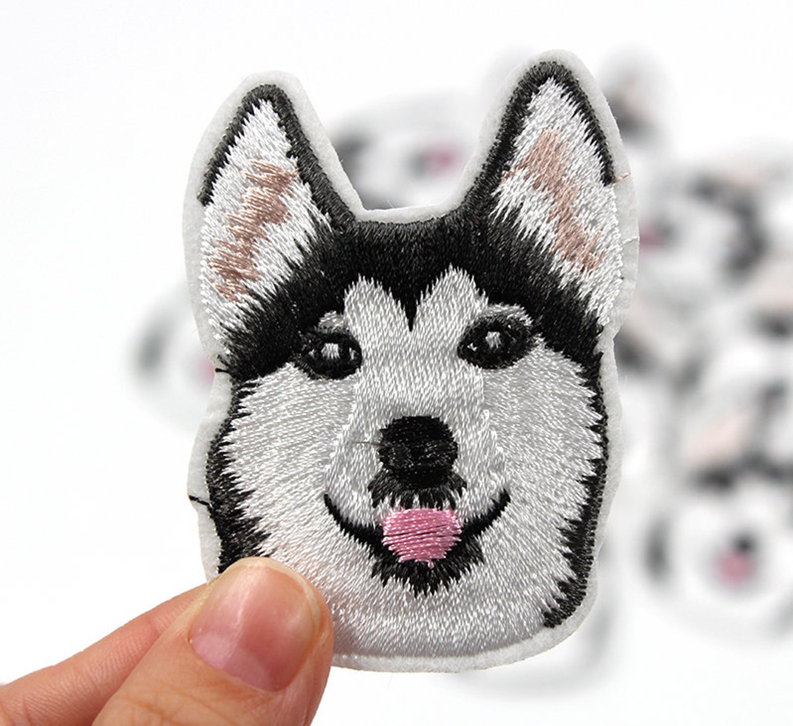 Husky Dog Iron on Patch Pet Animal Novelty Funny Puppy - Etsy