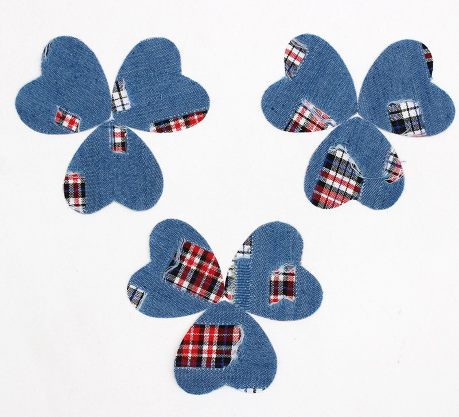Denim Heart Iron on Patch Jeans Repair Applique Crafts Badge - Etsy