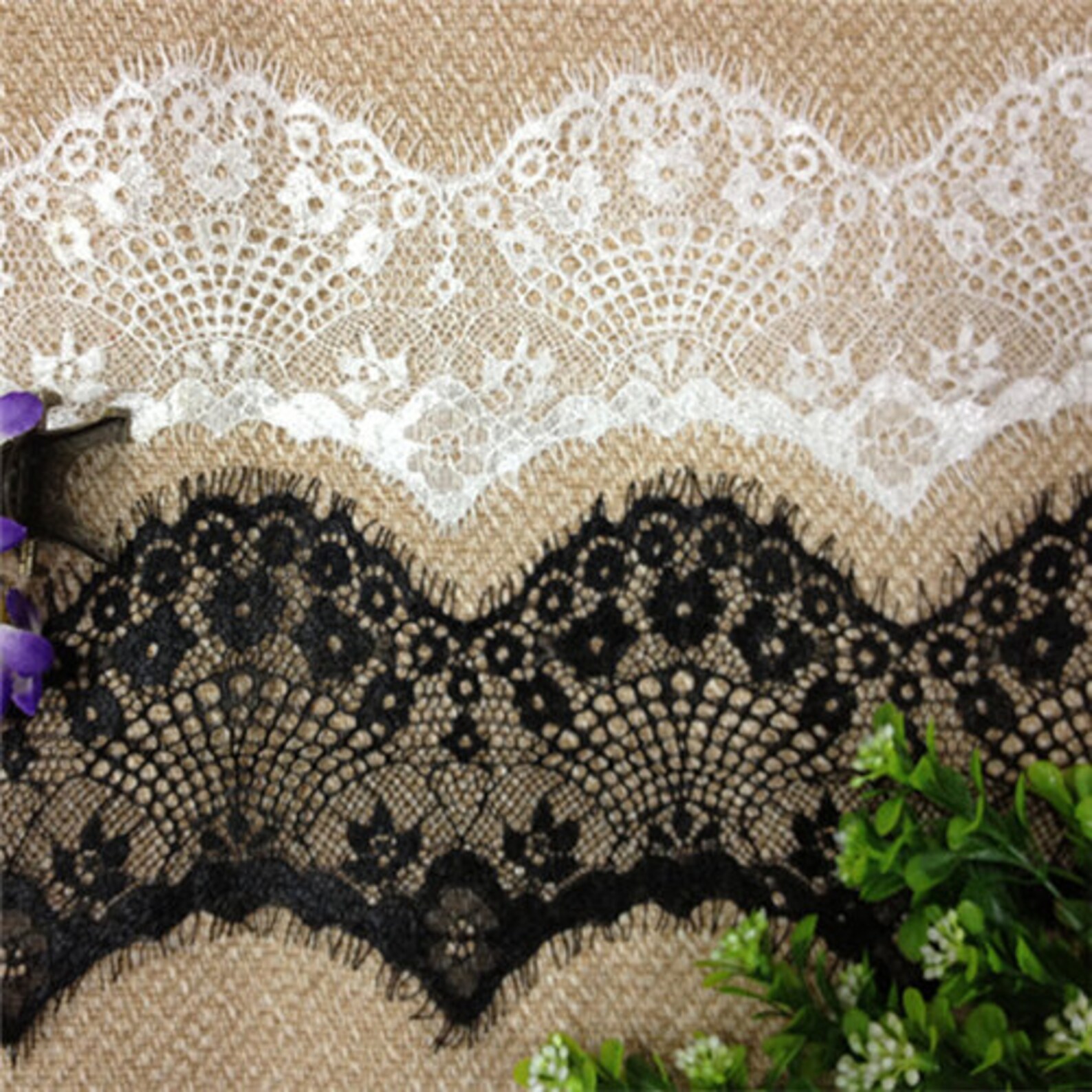 Eyelash Trim Lace Ribbon 80mm Width Soft Nylon White Black - Etsy