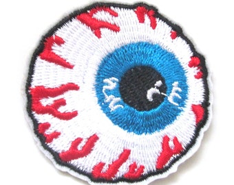 Embroidered Eyeball Iron on Patch Sew on Badge Clothes Eye Embroidery Applique - Etsy UK