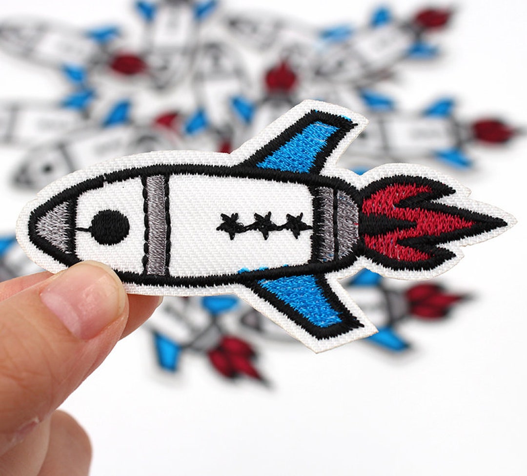 Rocket Ship Iron on Patch Space Planets Applique Crafts Badge - Etsy