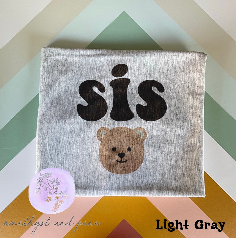 Bear Sis Shirt Teddy Bear Birthday Sister Shirt Woodland - Etsy