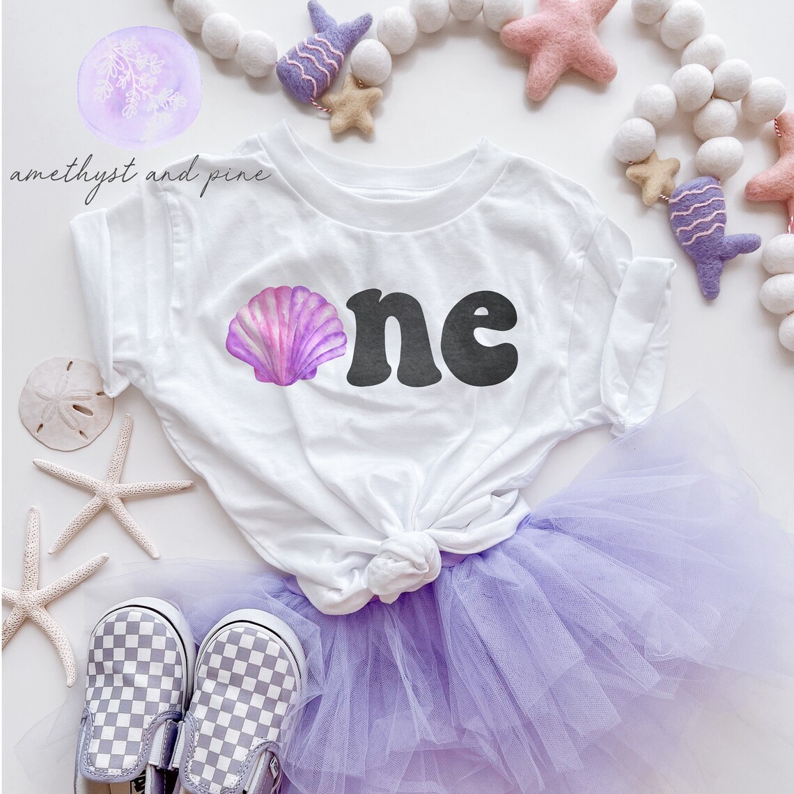 Oneder the Sea Birthday Shirt, Mermaid First Birthday T-shirt for Girl ...