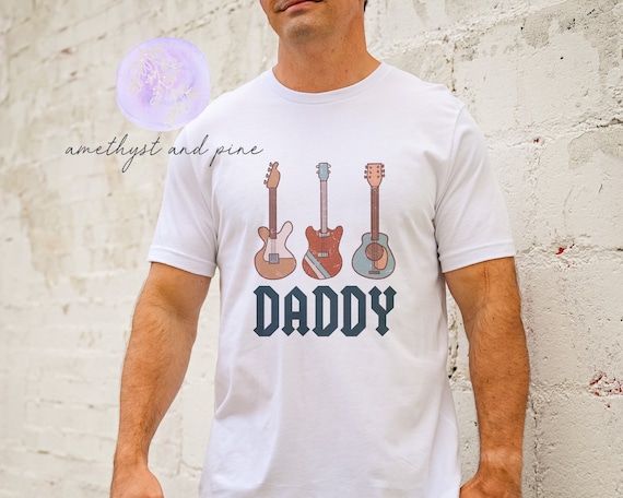 Rockin Daddy Shirt Guitar Birthday Dad Guitar Shirt Rocker - Etsy