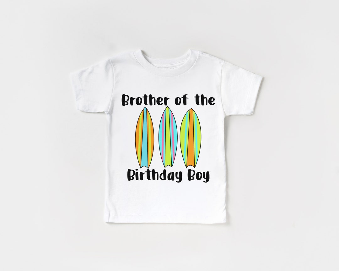 Surfer Birthday, Brother of the Birthday Boy/girl, Beach Birthday Shirt ...