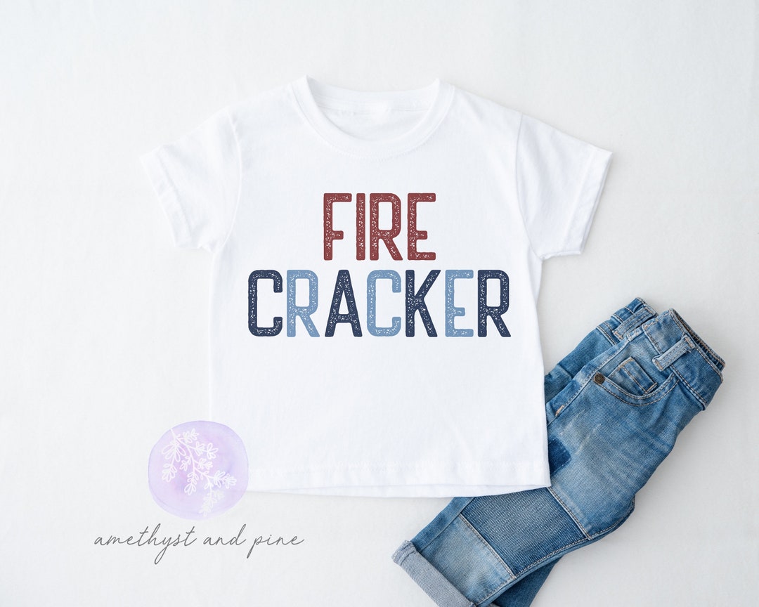 Firecracker Fireworks Shirt, Kids 4th of July T-shirt, Independence Day ...
