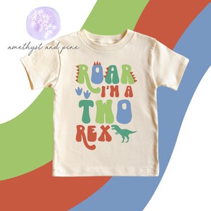 Two Rex Birthday Shirt, Dinosaur Birthday, T-rex, Roar Dino, Muted ...