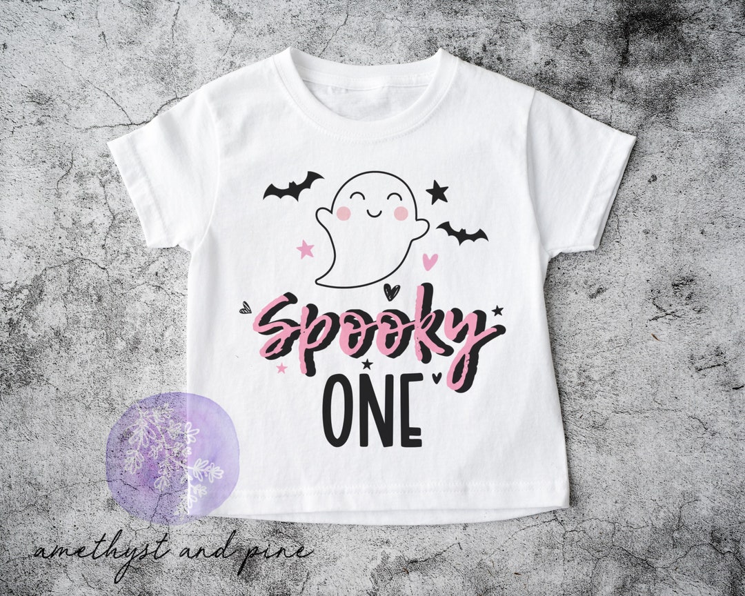 Spooky One Shirt, Girls Halloween Birthday, Ghost Birthday, Girl First ...