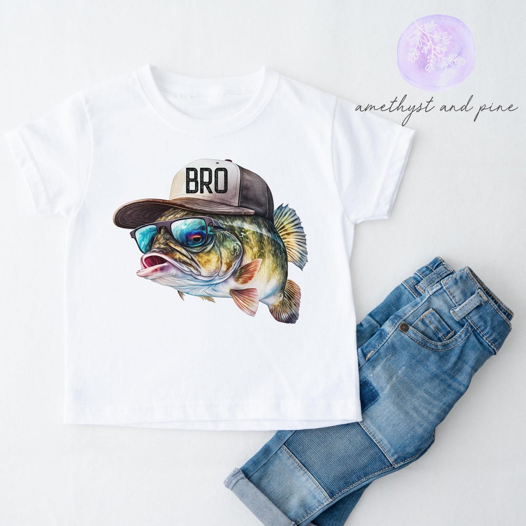 Bro Fishing Shirt, O-fish-ally Bday T-shirt for Boys, Brother Sibling ...