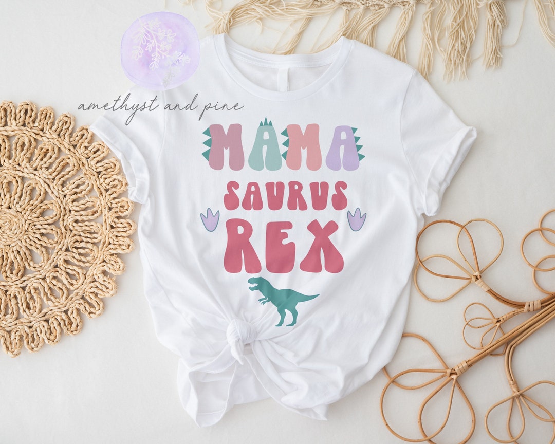 Mamasaurus Rex Birthday Shirt, Family Dino Shirts, Dinosaur Birthday ...