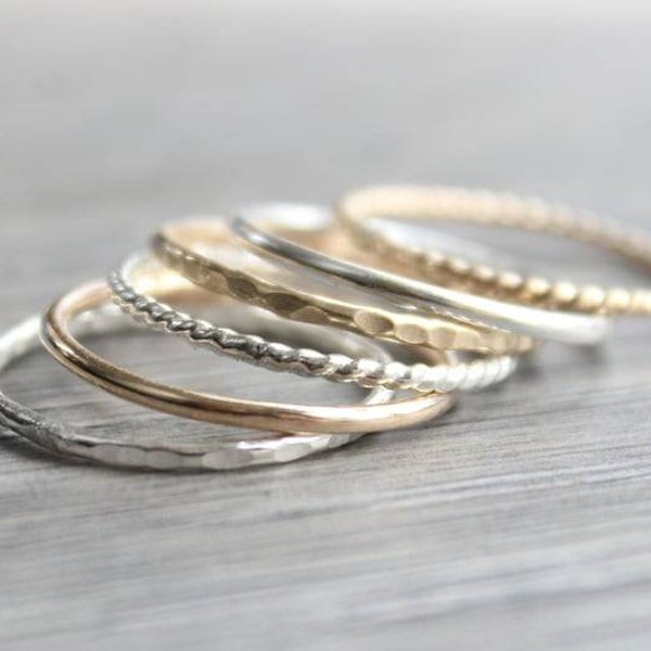 Stackable Ring Set - Etsy