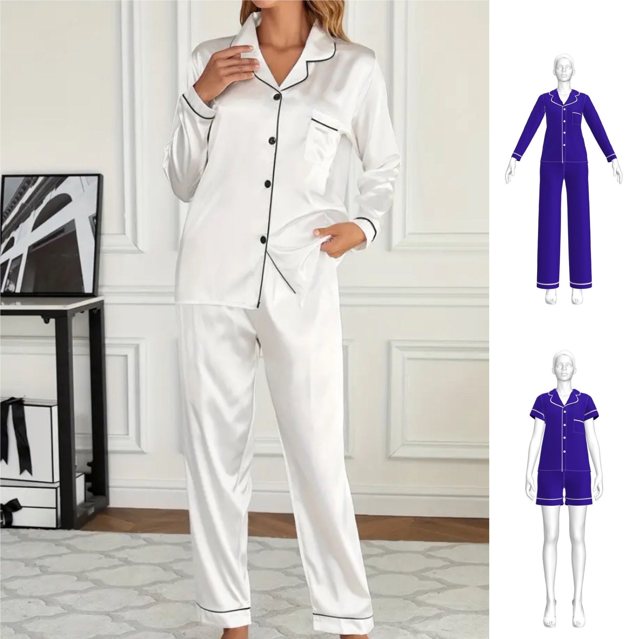 Sewing Pattern for Pajamas - Nightwear Patterns - PDF Sewing Patterns ...