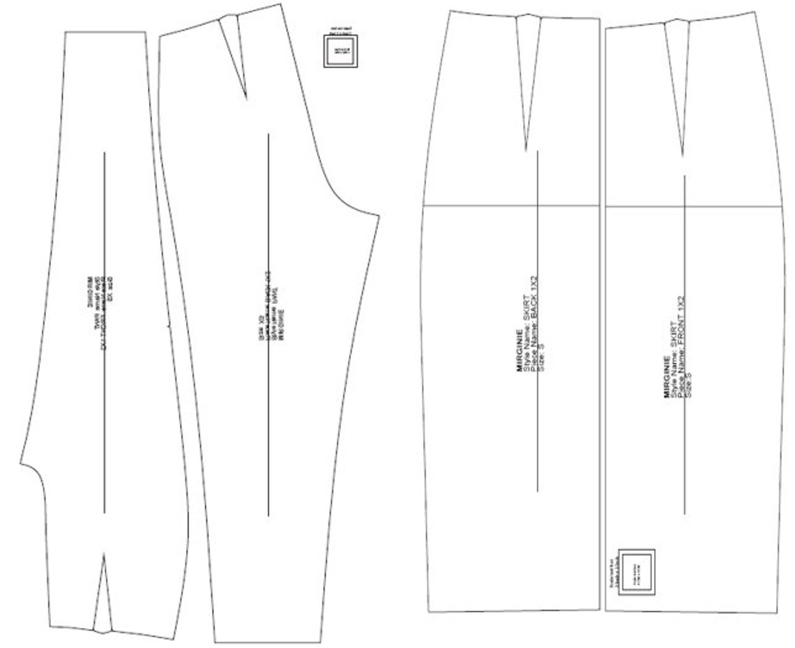 Pattern Skirt and Pants Female 6 SIZES PDF Sewing Pattern Pack - Etsy