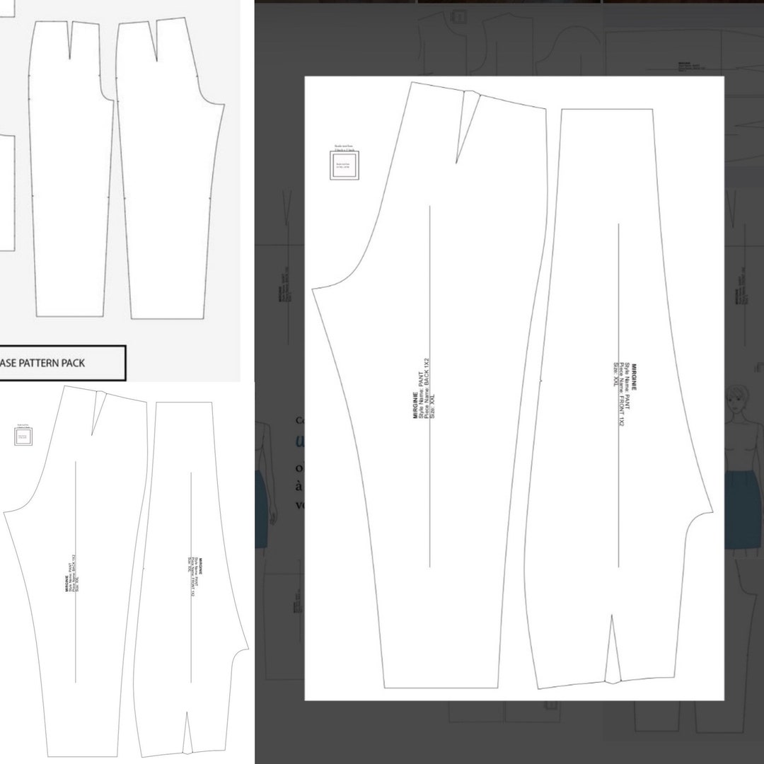 Pants Sewing Pattern Women 6 SIZES Download PDF - Etsy