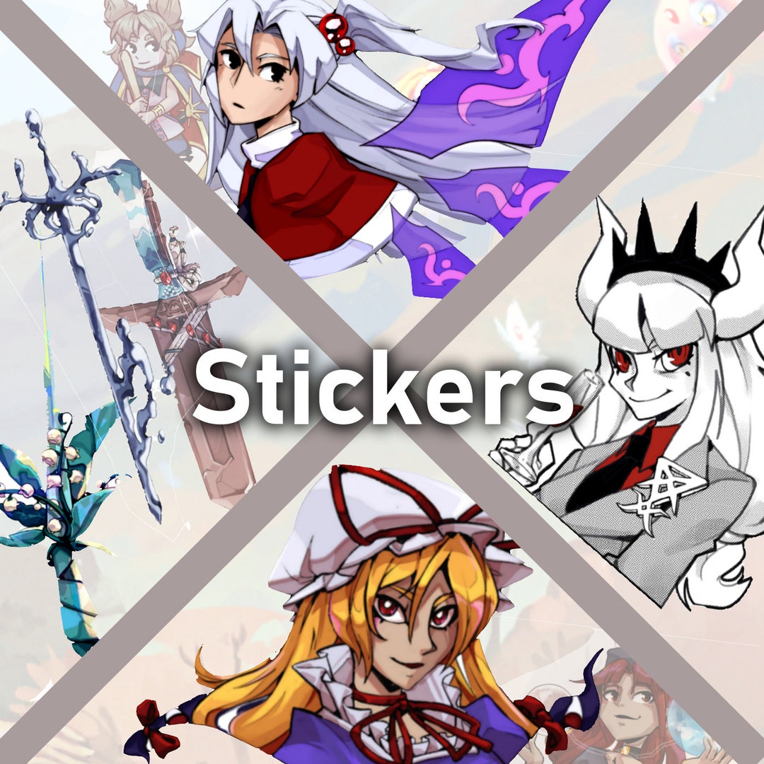 Homemade Stickers Touhou Project Helltaker Sonic Miku Teto Gift - Etsy
