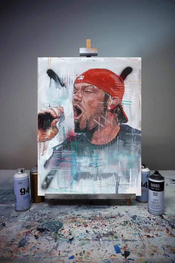 Fred Durst Limp Bizkit ORIGINAL Hand Oil Painting - Etsy