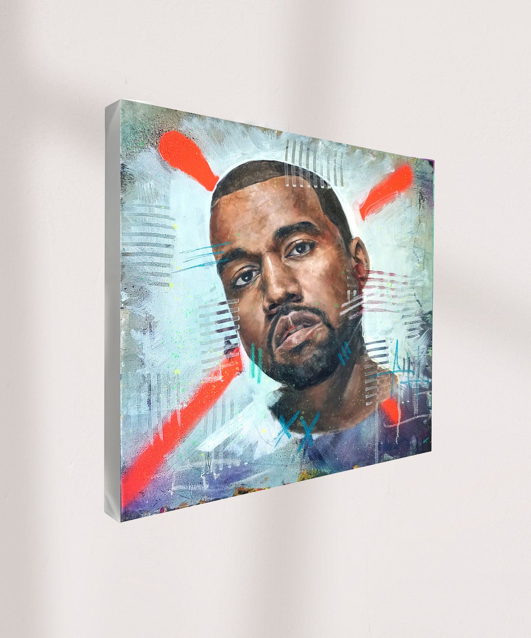 Kanye West | Prints & Canvas From Hand Oil Painting - Etsy