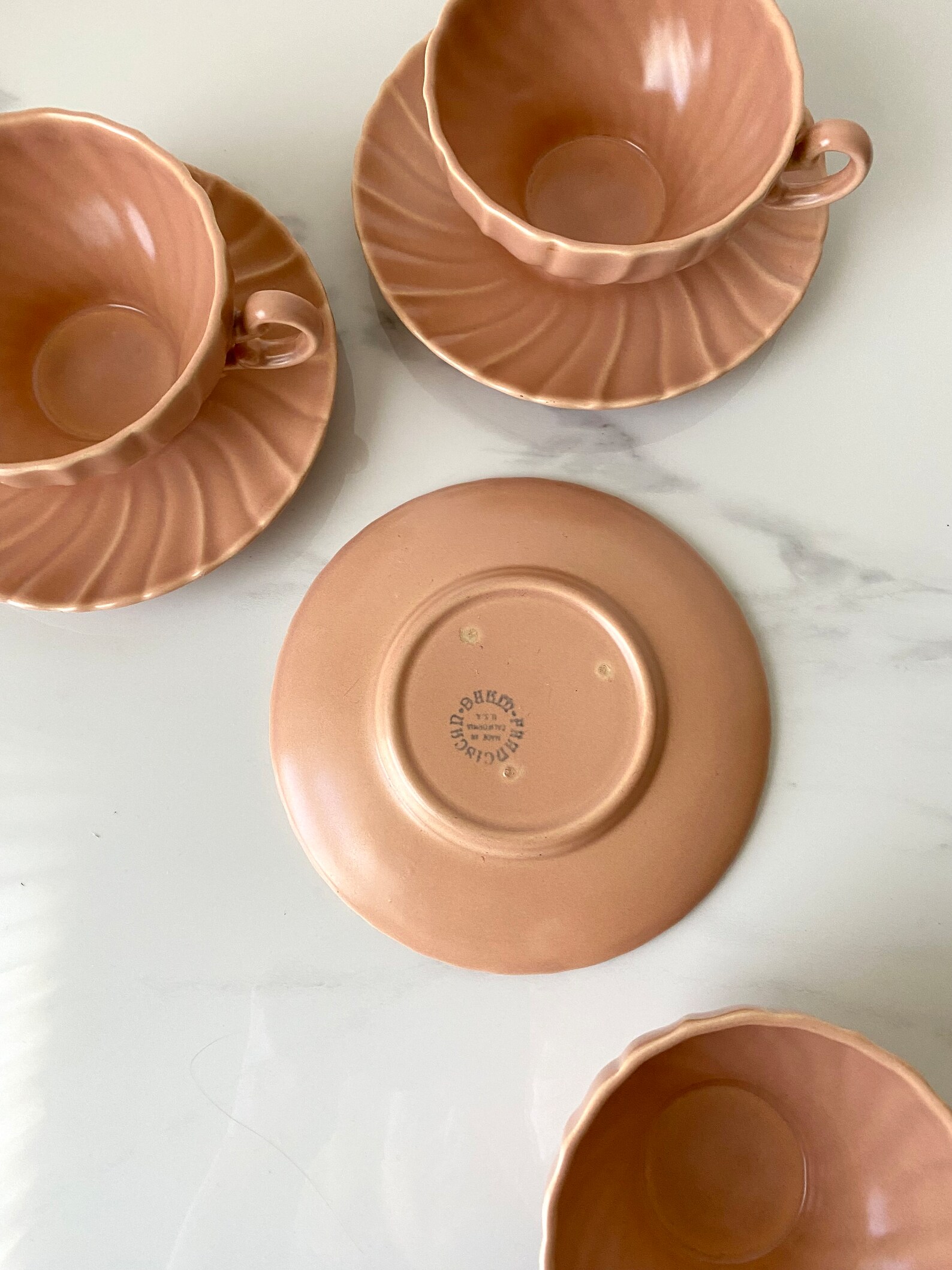 Franciscan Ware Coronado Swirl Coral Tea Set Vintage - Etsy