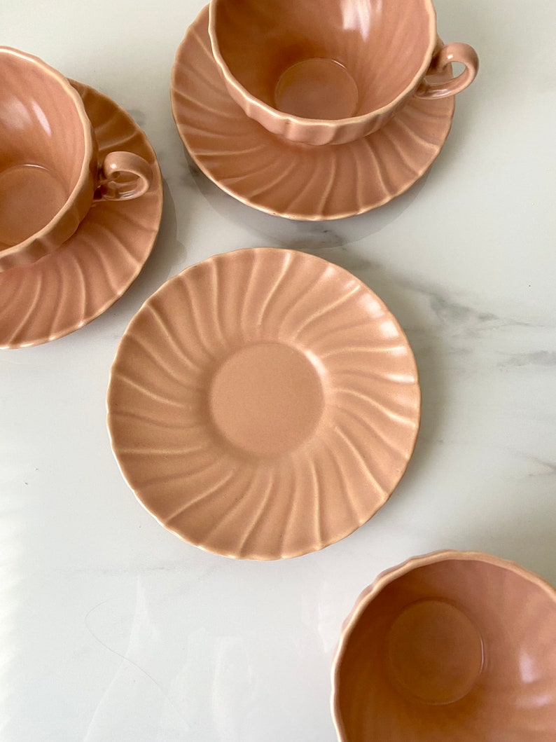 Franciscan Ware Coronado Swirl Coral Tea Set Vintage - Etsy