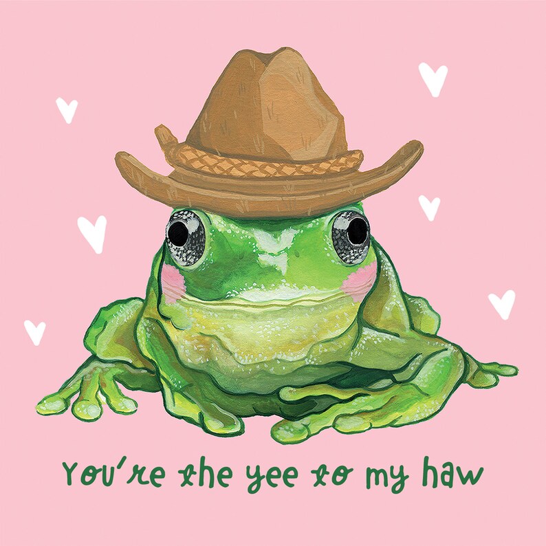 Cowboy Frog Painting Frog in Hat Cute Frog Frog Art - Etsy UK