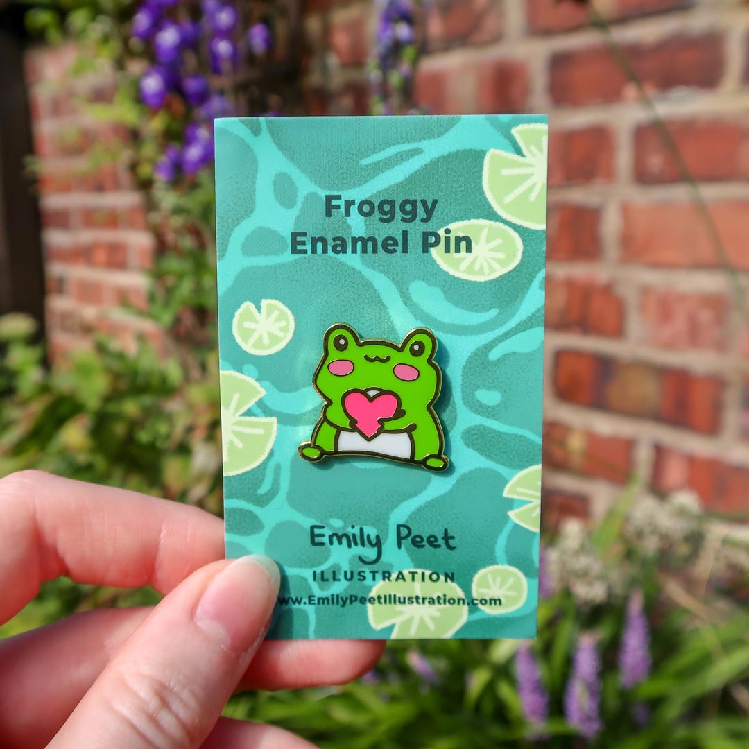 Froggy Enamel Pin Badge | Frog Pin, Frog Lover, Cute Pin, Hard Enamel ...
