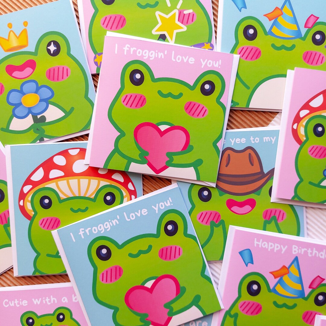 Frog Cards | Cute Frog, Frog Art, Cowboy Hat, Frog Valentines Day, Frog ...