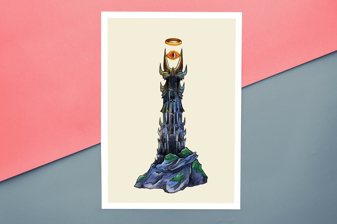 Eye of Sauron Print | Mordor, Barad-ur, Tolkien Inspired, LOTR, the ...