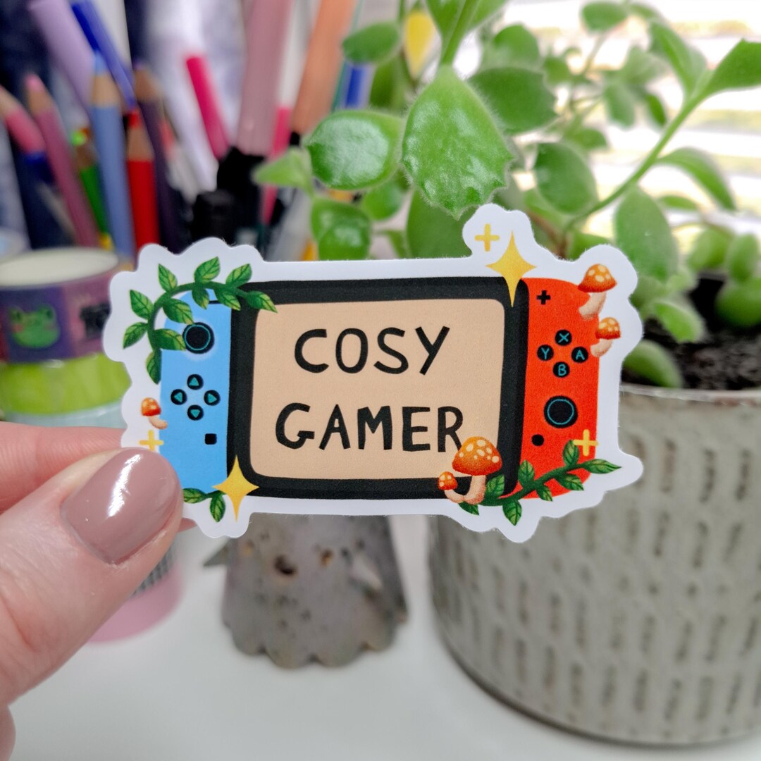 Cosy Gamer Sticker | Cute Switch Console Sticker, Cute Gamer Switch ...