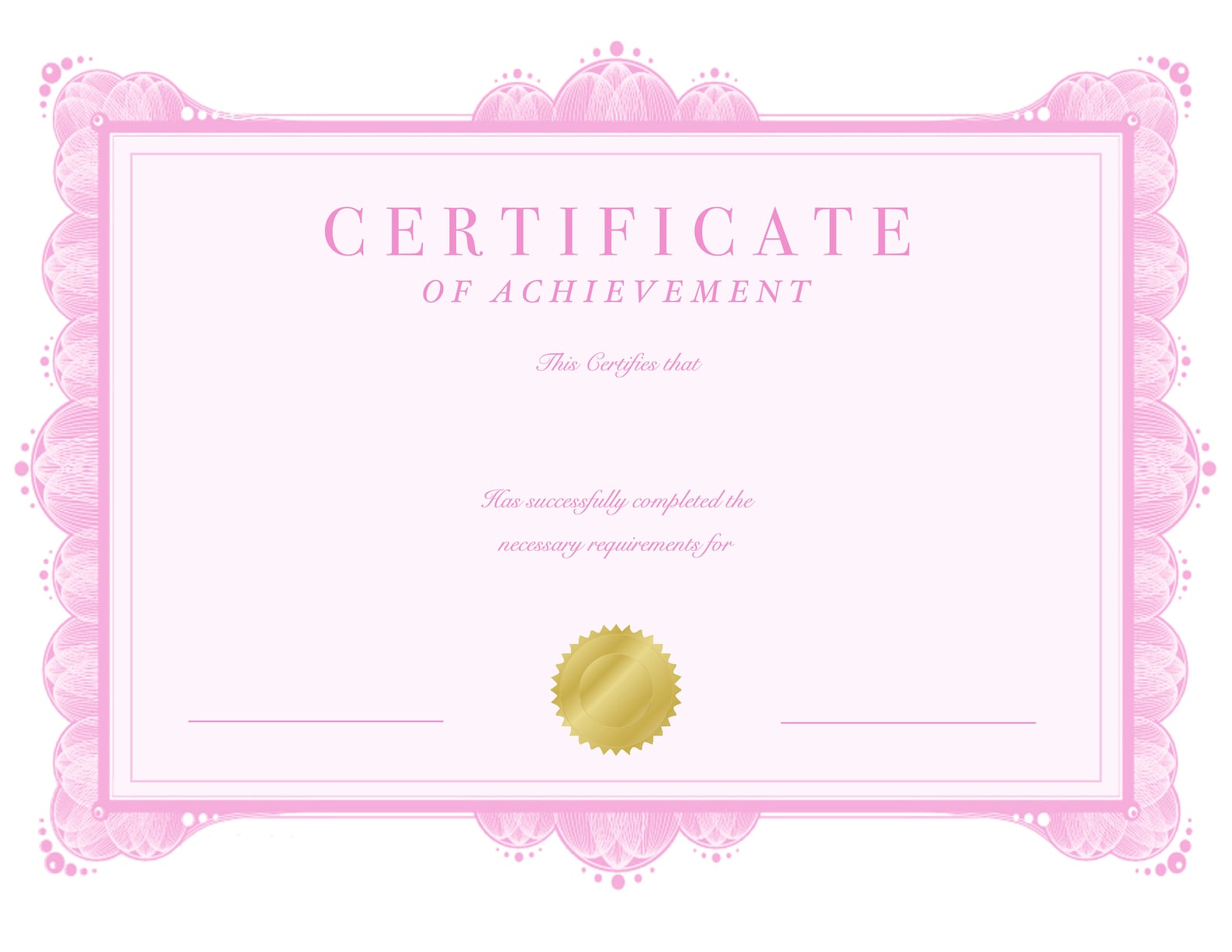 Printable, Certificate of Achievement, Certificate of Completion ...