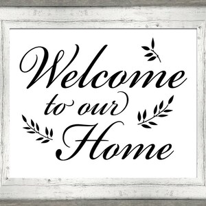 Printable, Art, Print, Welcome, Home, Welcome to Our Home, Download ...