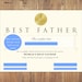 Father's Day, Father's Birthday, Certificate, Printable, Editable ...