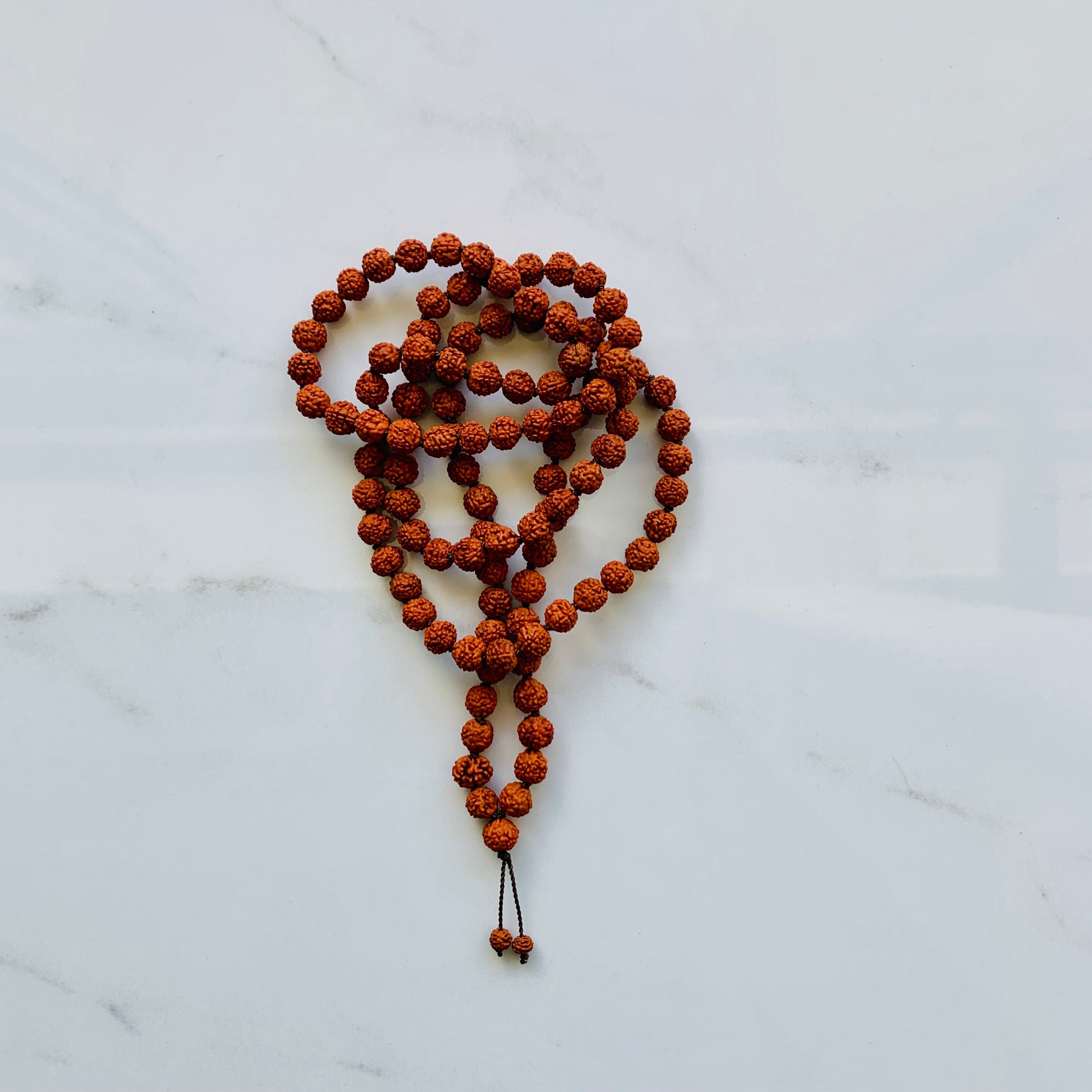 Rudraksha Hand Knotted Mala. Traditional Rudraksha Mala. - Etsy UK Rudraksha Hand Knotted Mala. Traditional Rudraksha Mala. - Etsy UK