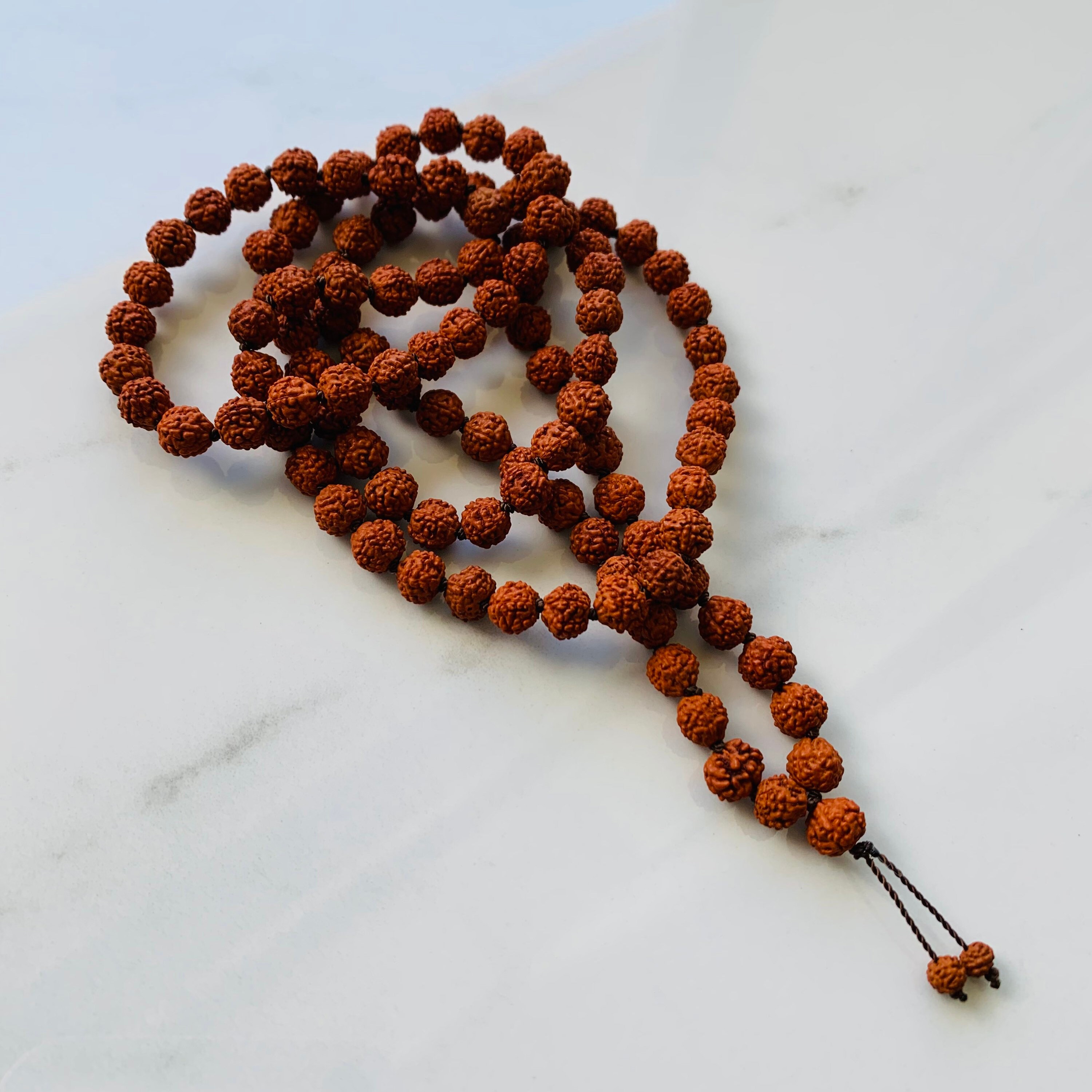 Rudraksha Hand Knotted Mala. Traditional Rudraksha Mala. - Etsy UK Rudraksha Hand Knotted Mala. Traditional Rudraksha Mala. - Etsy UK