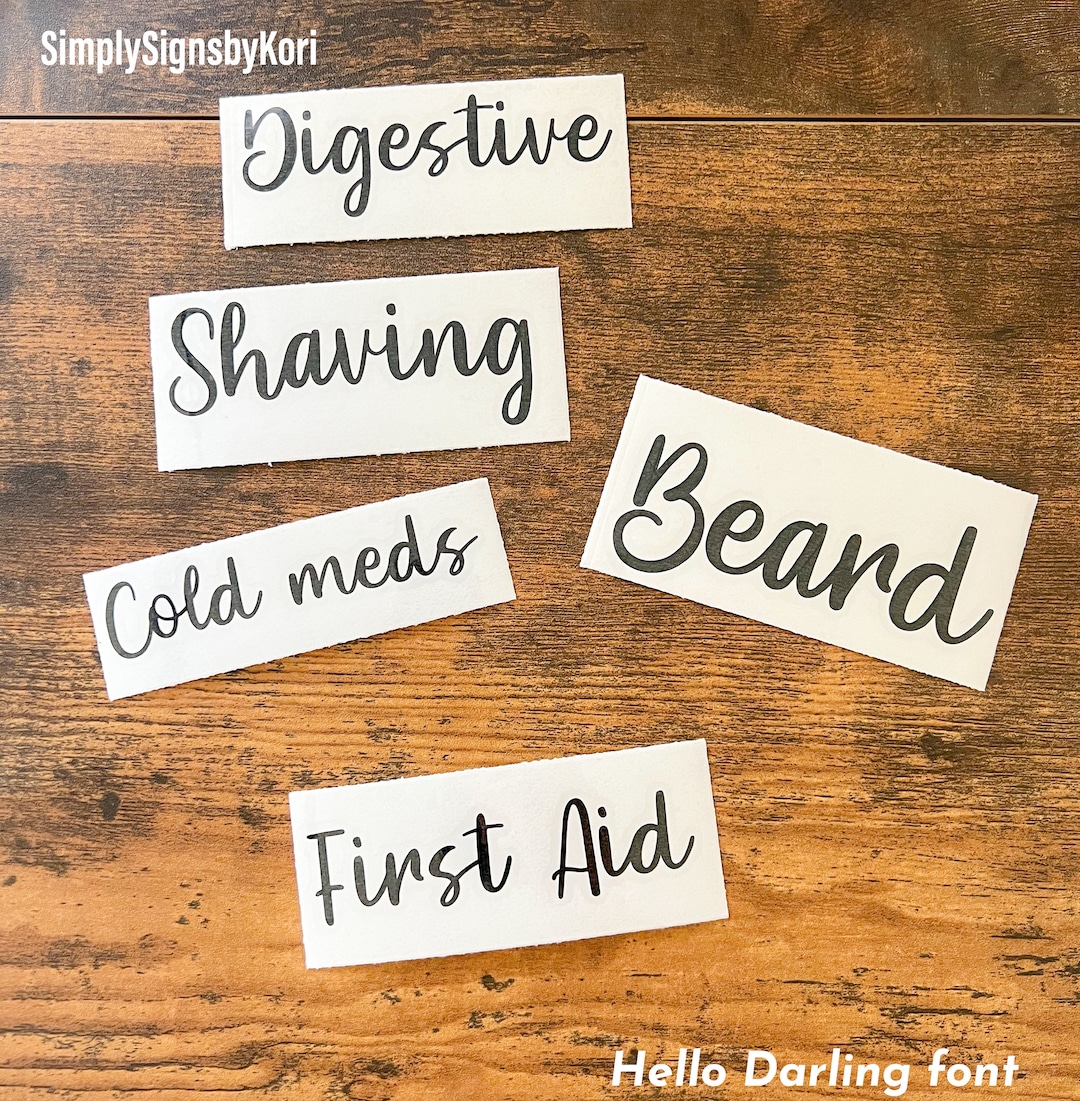 Custom Organization Labels | Vinyl Decals for Home, Bathroom, Pantry ...