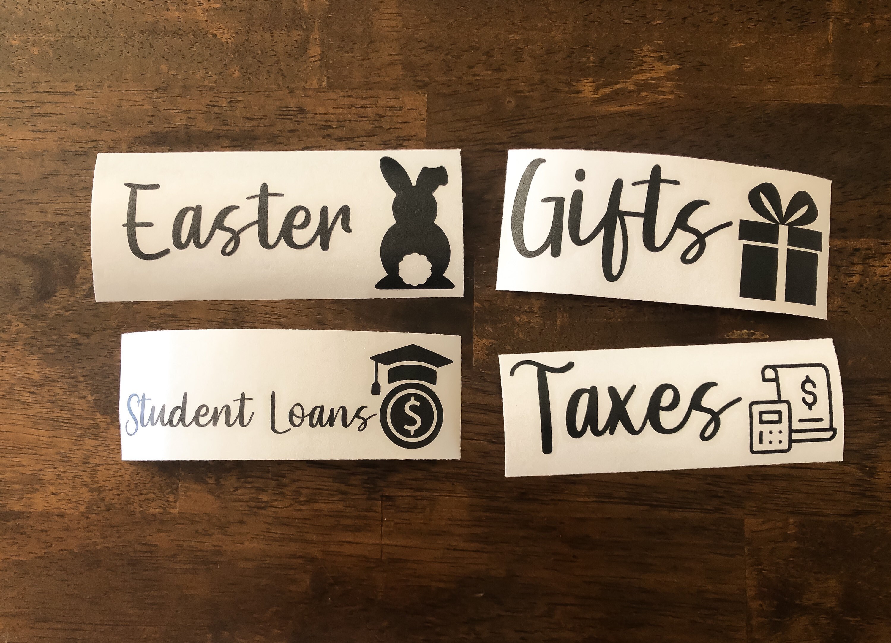 A6 Cash Envelope LABELS With Icon Decals Custom Budget - Etsy