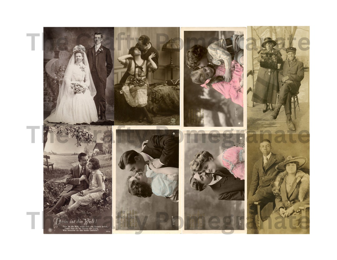 Valentine's Day Fuzzy Cut Kit 2 Junk Journal Valentine Ephemera Cards ...