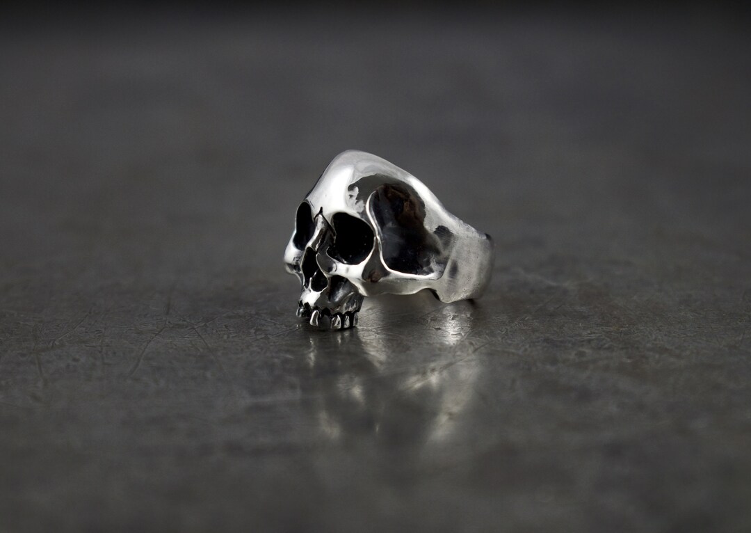 Old School Toothless Skull Ring - Etsy