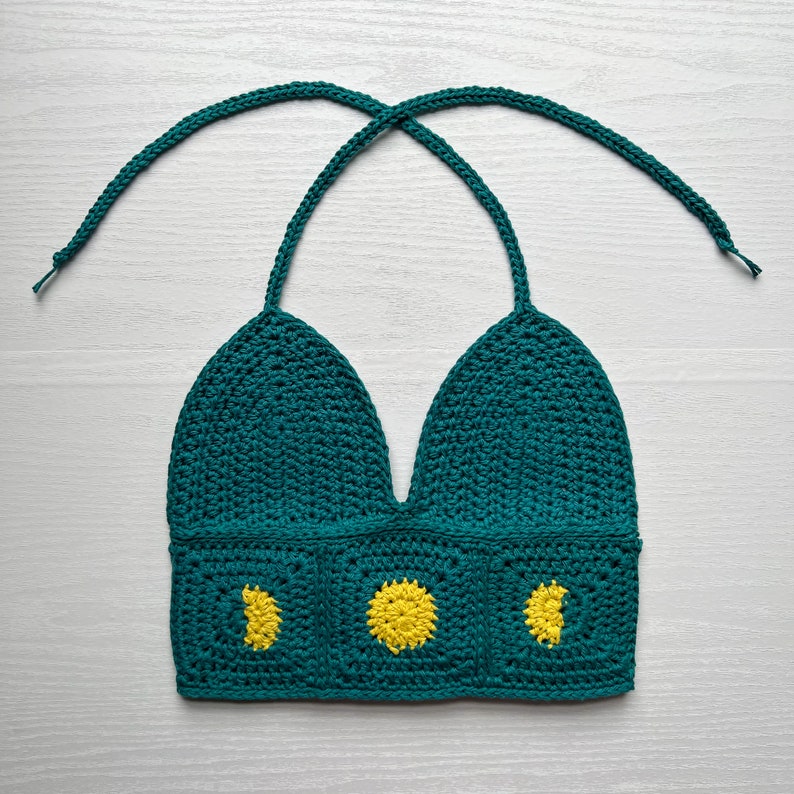 Crochet Luna Top PDF PATTERN // Phases of the Moon Granny Square ...
