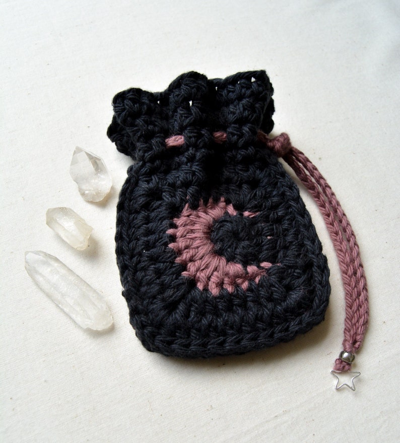 DIGITAL PDF PATTERN // Crochet Crescent Moon Drawstring Pouch - Etsy