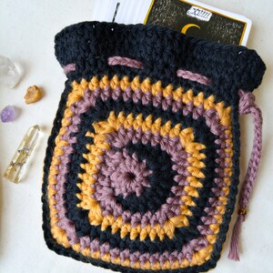 MADE-TO-ORDER // Crochet Crescent Moon Drawstring Pouch // Customizable ...
