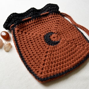 DIGITAL PDF PATTERN // Crochet Crescent Moon Drawstring Pouch Pattern ...