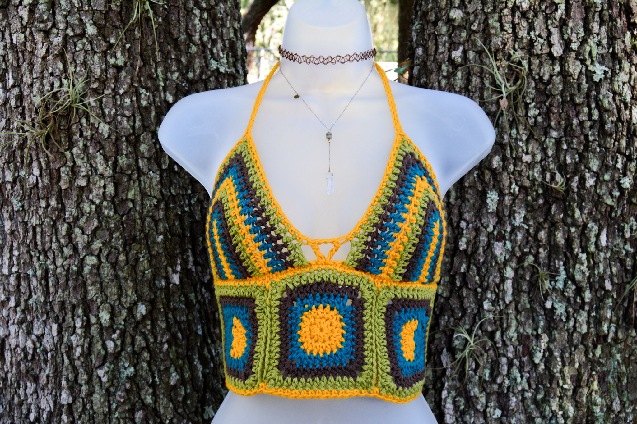 MADE TO ORDER Luna Top // Phases of the Moon Granny Square // | Etsy