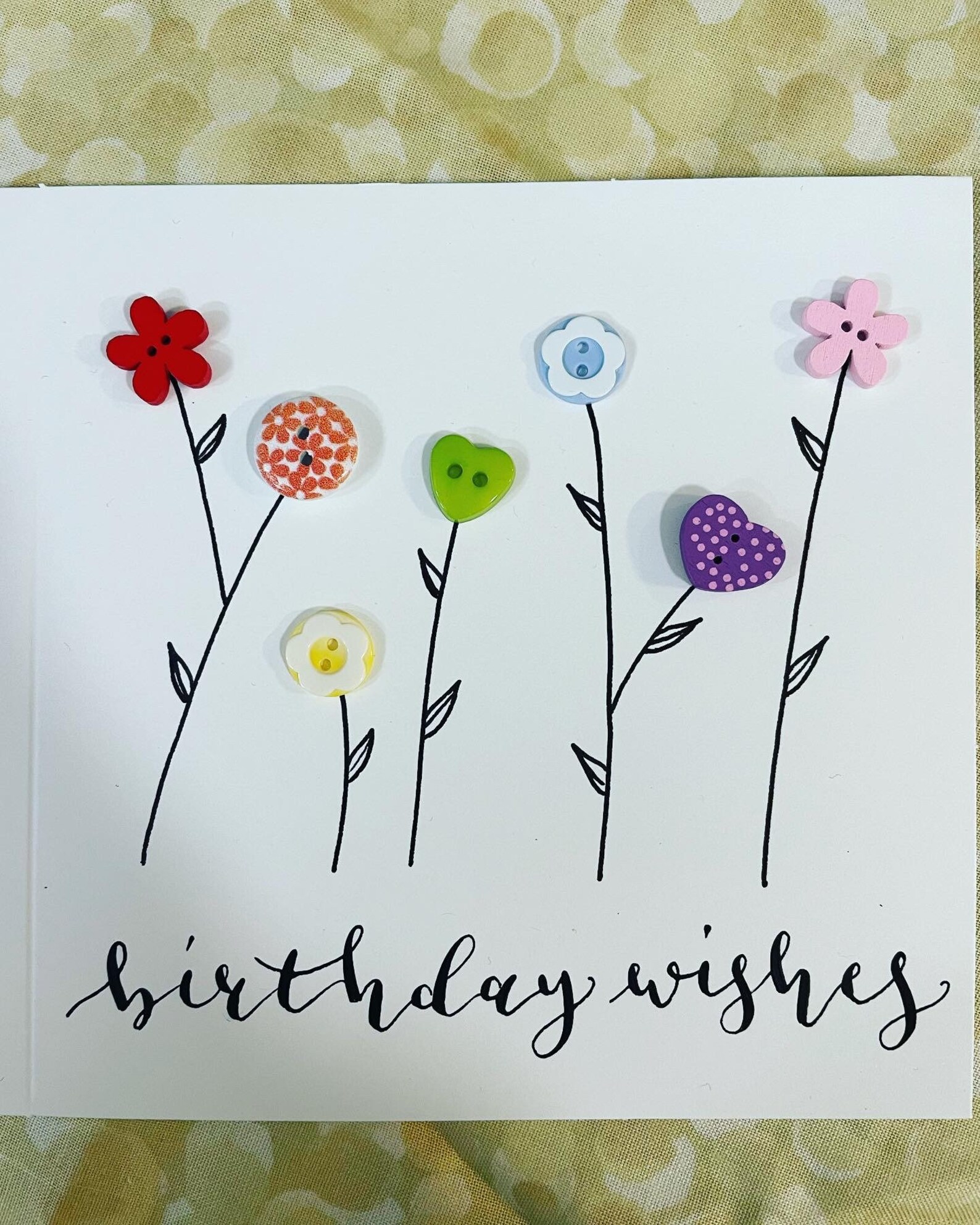 Birthday Card. Happy Birthday Card. Calligraphy Card. Flower - Etsy UK