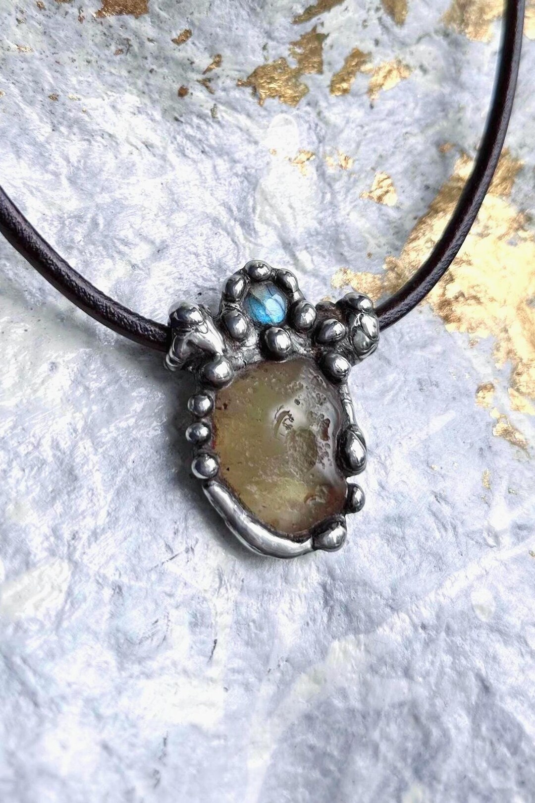 Libyan Desert Glass Necklace,unique Handmade Pendant Necklace for Her ...