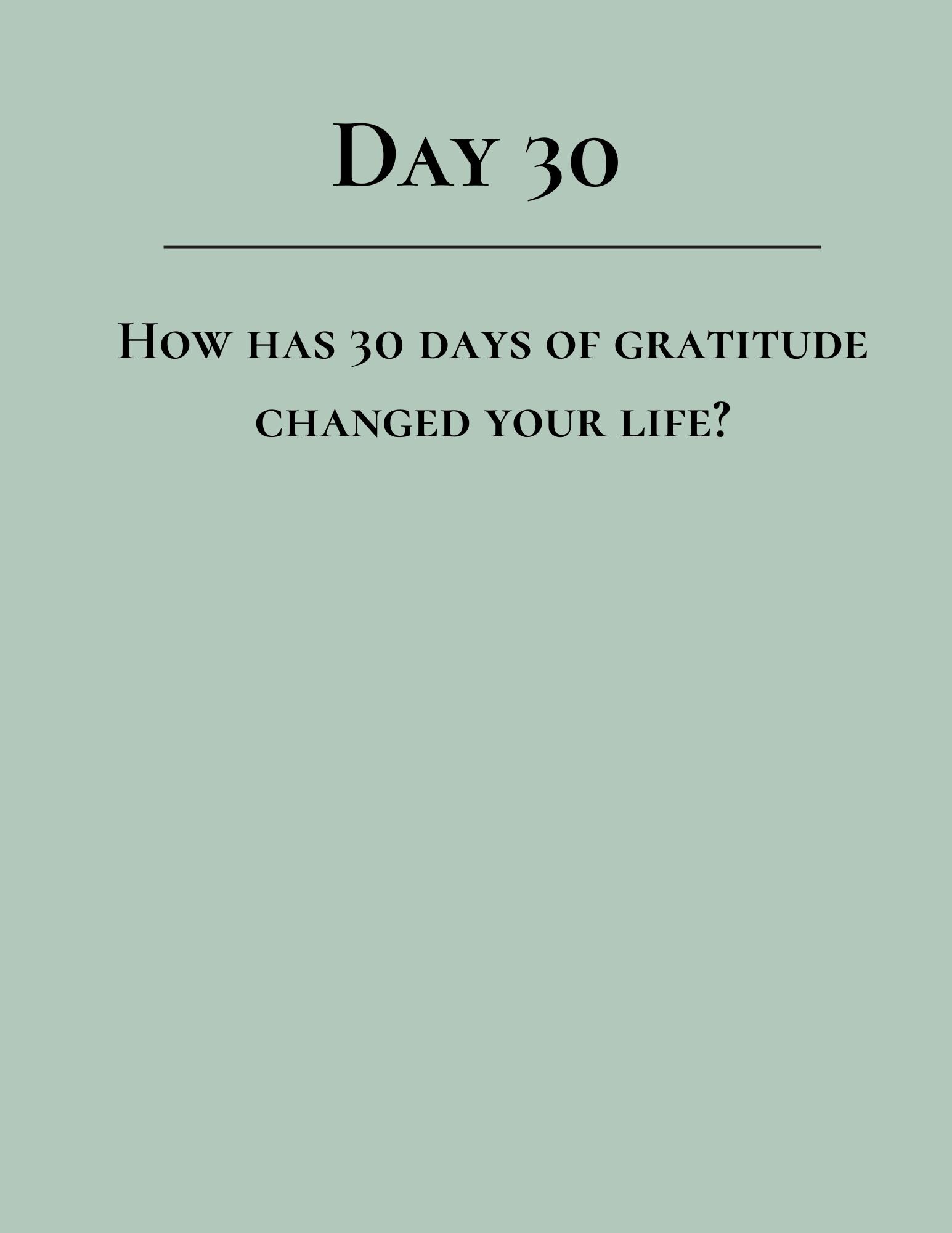 30-day Gratitude Journal Printable | Daily Gratitude Prompts | Self ...