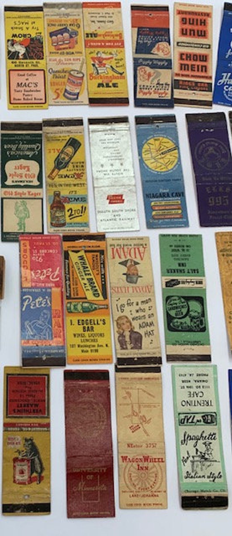 61 Vintage Advertisement Matchbooks C 1930s-1940s, Made in U.S.A ...
