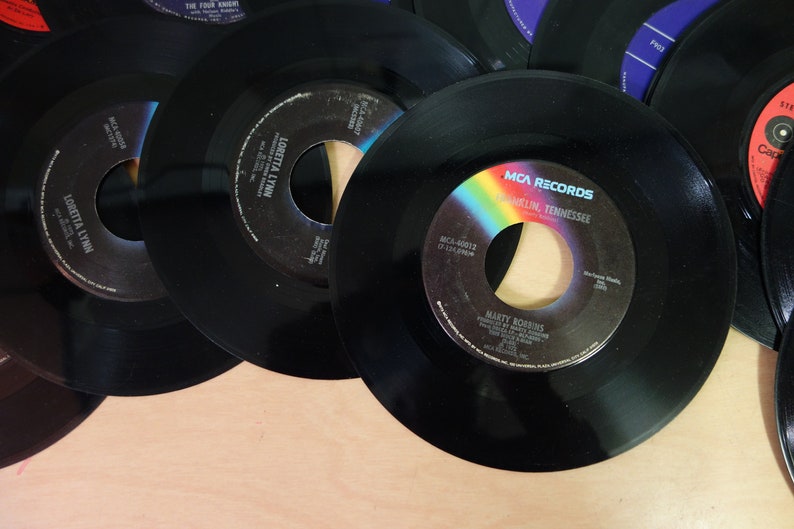 Lot of 20 45rpm Vinyl Records 7 Juke Box 45 Rpm Discs 45s Variety for ...