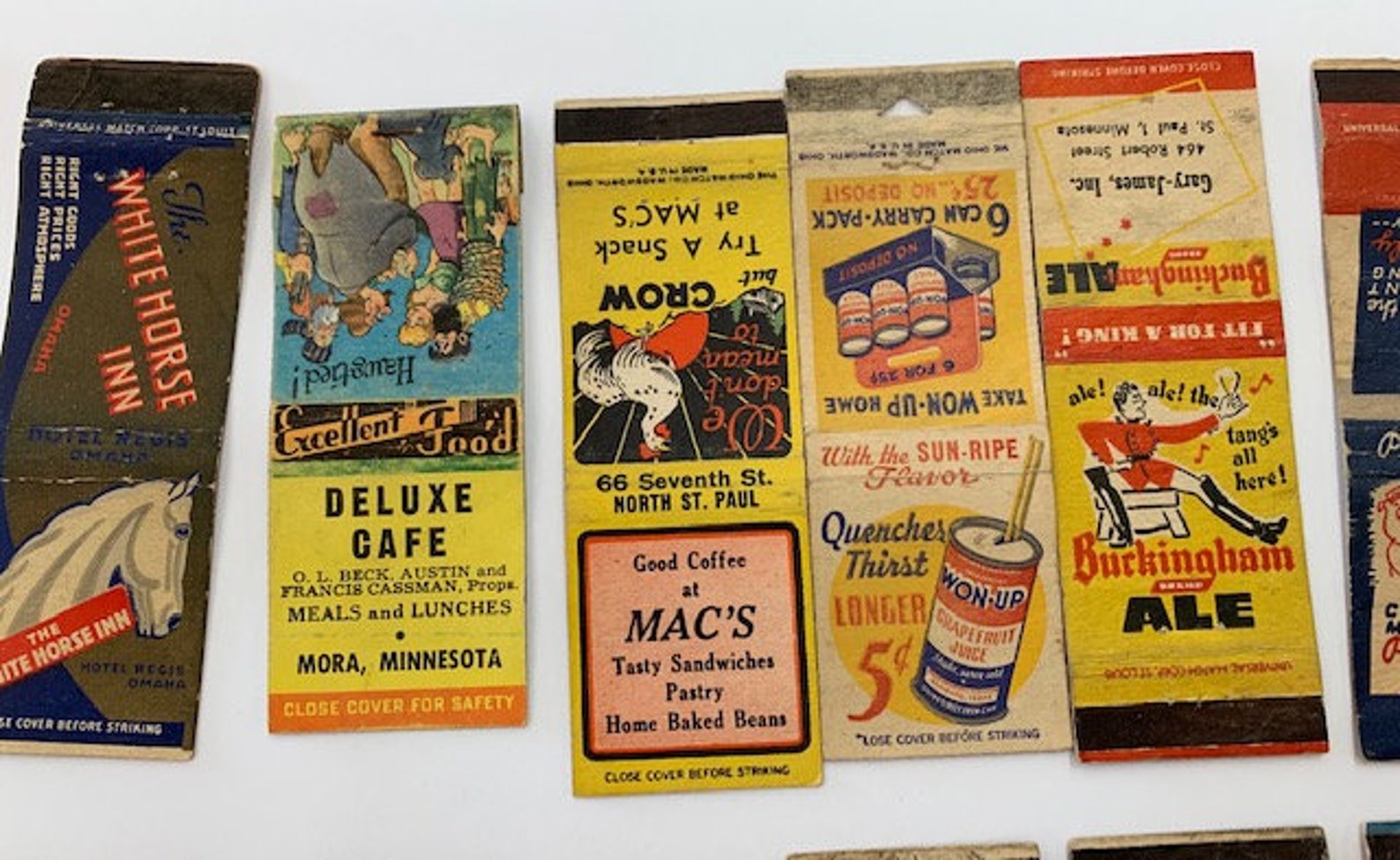61 Vintage Advertisement Matchbooks C 1930s-1940s, Made in U.S.A ...