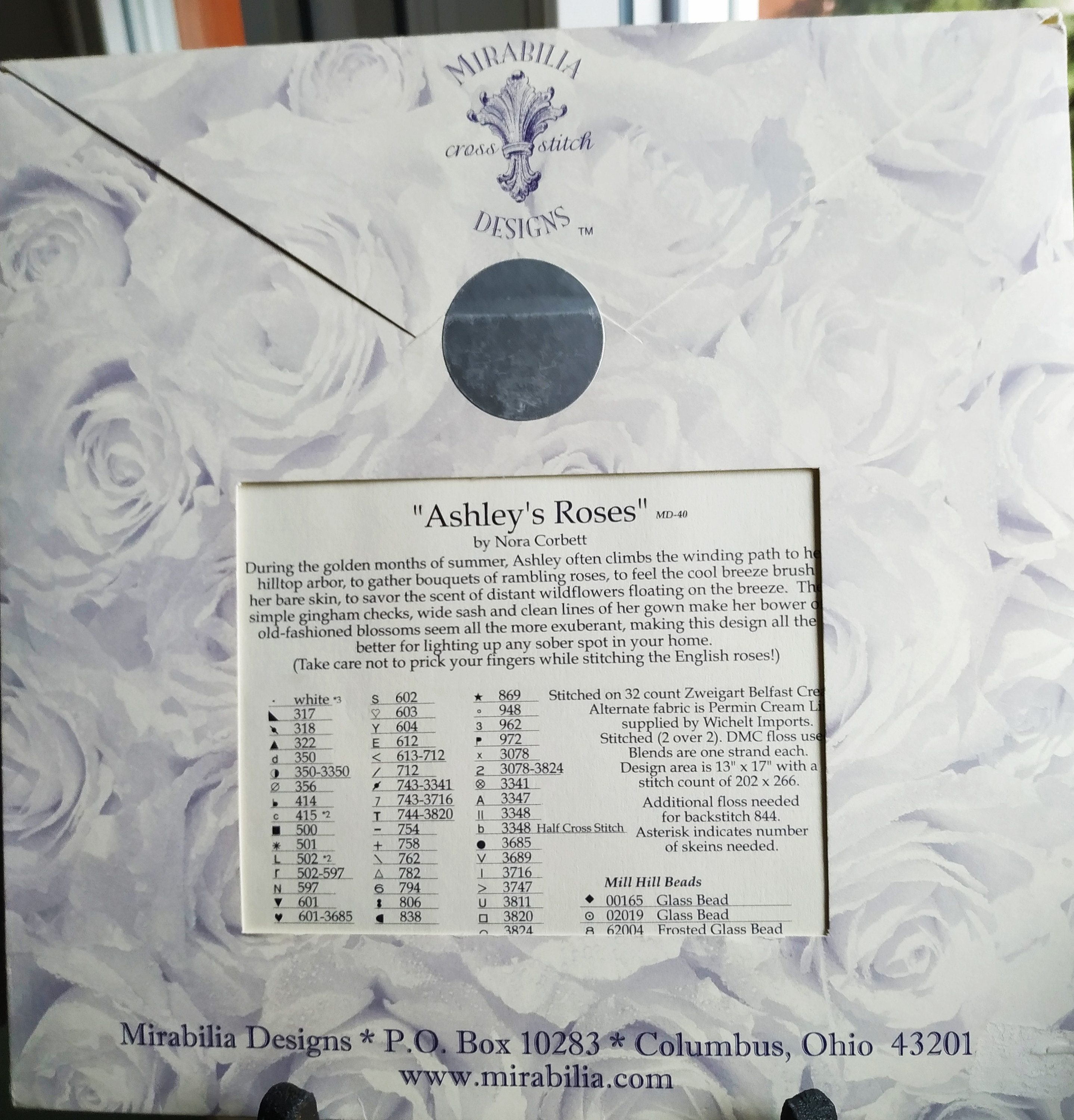 OOP Mirabilia ashley's Roses MD40 Cross Stitch Chart Rare Sealed NEW ...